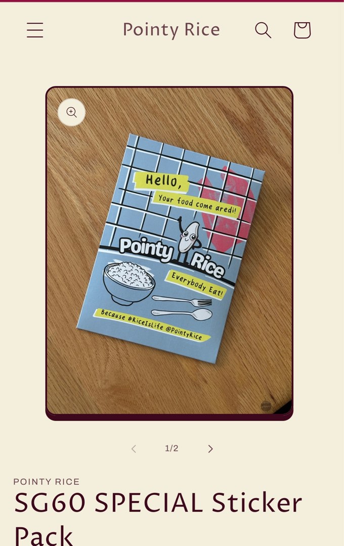 Pointy Rice SG60 Special CAIFAN Sticker Pack , Hobbies & Toys, Toys ...