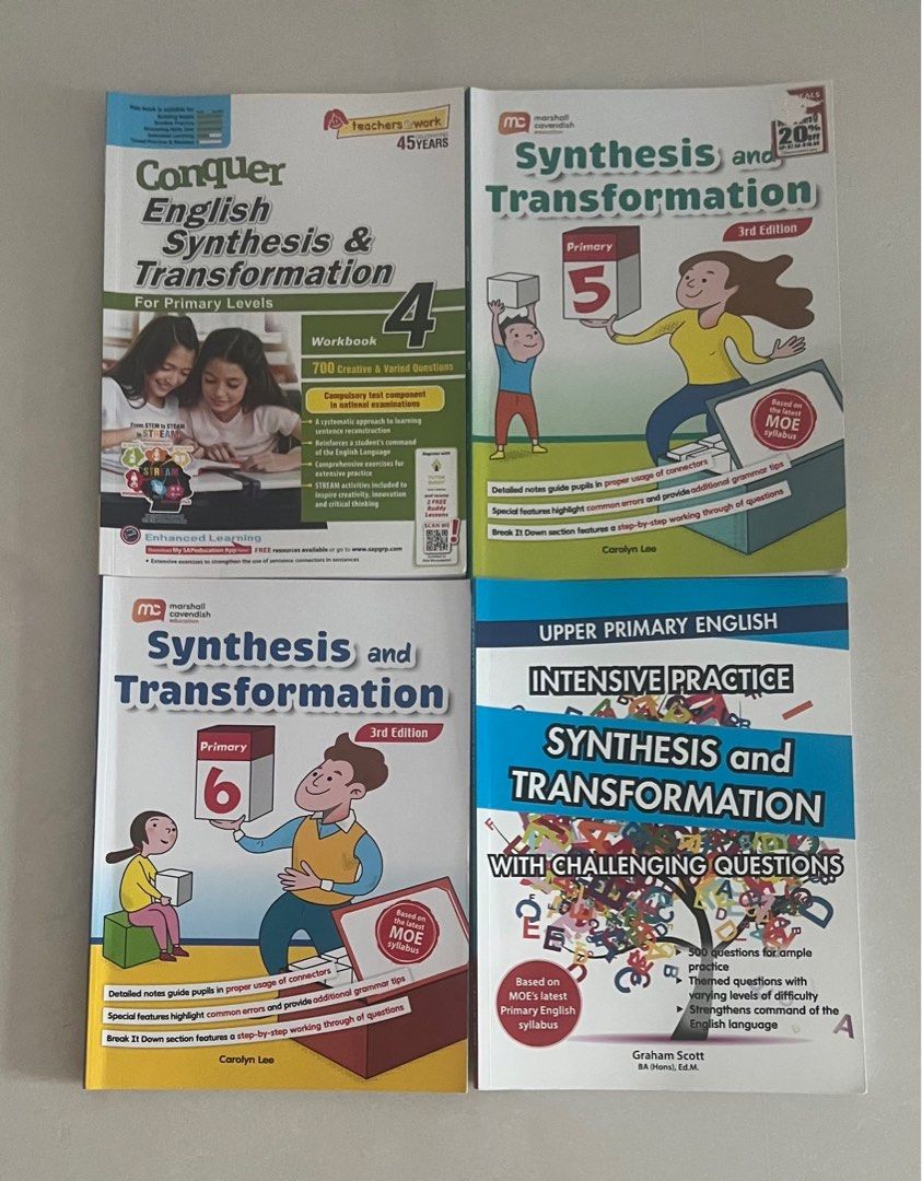 PSLE English Synthesis & Transformation Workbooks (Primary 4-6 ...