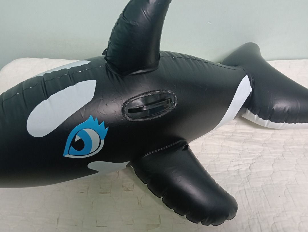 Sainteve Inflatable Whale Rider (Pelampung Ikan Paus), Hobbies & Toys ...