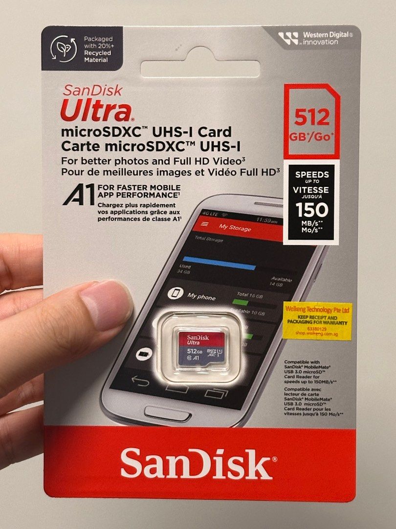 SanDisk Ultra 512GB microSDXC UHS-I Card, Mobile Phones & Gadgets ...