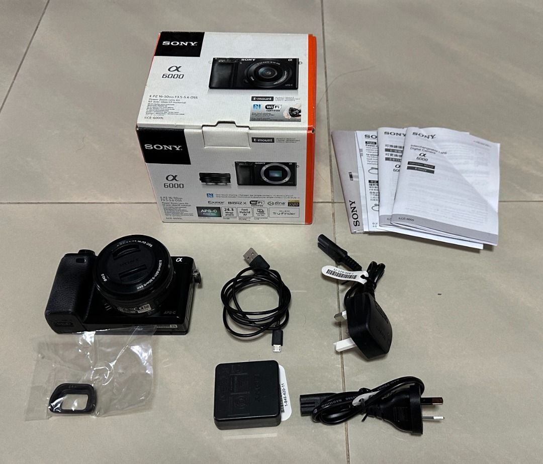 Sony A6000 kit lens set with box and charger (Low Shuttle count ...