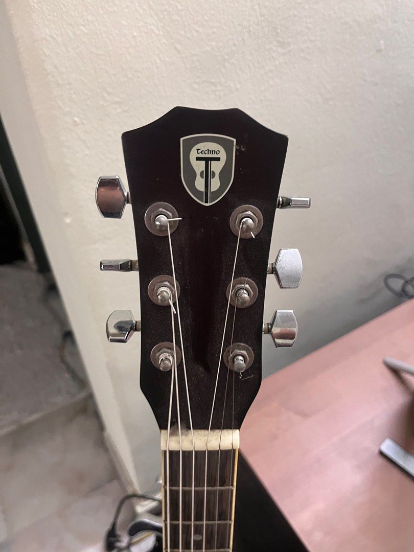 Techno Acoustic Electric Guitar Gitar, Hobbies & Toys, Music & Media ...
