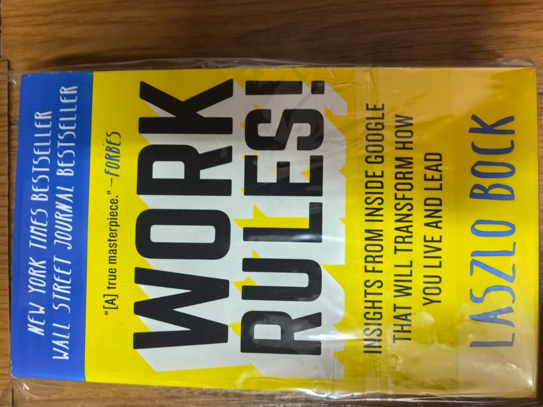 Work Rules by Laszlo Bock, Hobbies & Toys, Books & Magazines, Storybooks on Carousell