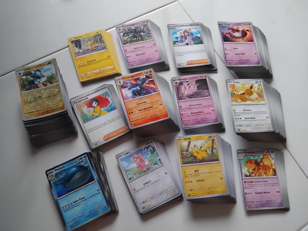 WTT Pokemon TCG Bulk Janks 500plus cards lot for trade Shrouded Fable Surging Sparks Twilight ...