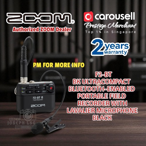 Zoom F2-BT Ultracompact Bluetooth-Enabled Portable Field Recorder with ...