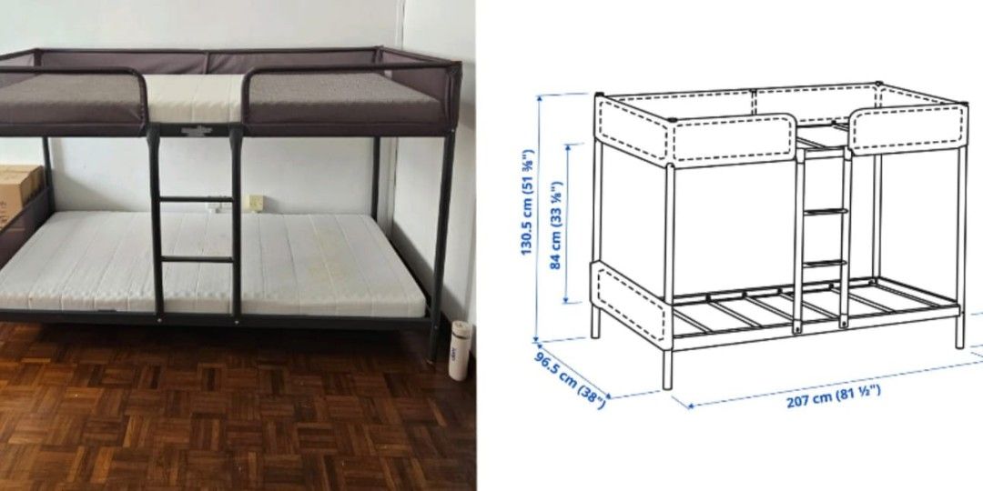 $120 Nett Almost New IKEA Tuffing Bunk Bed self collection Self ...