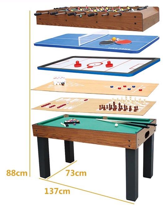 8-in-1 Multi Game Table Set, Hobbies & Toys, Toys & Games on Carousell