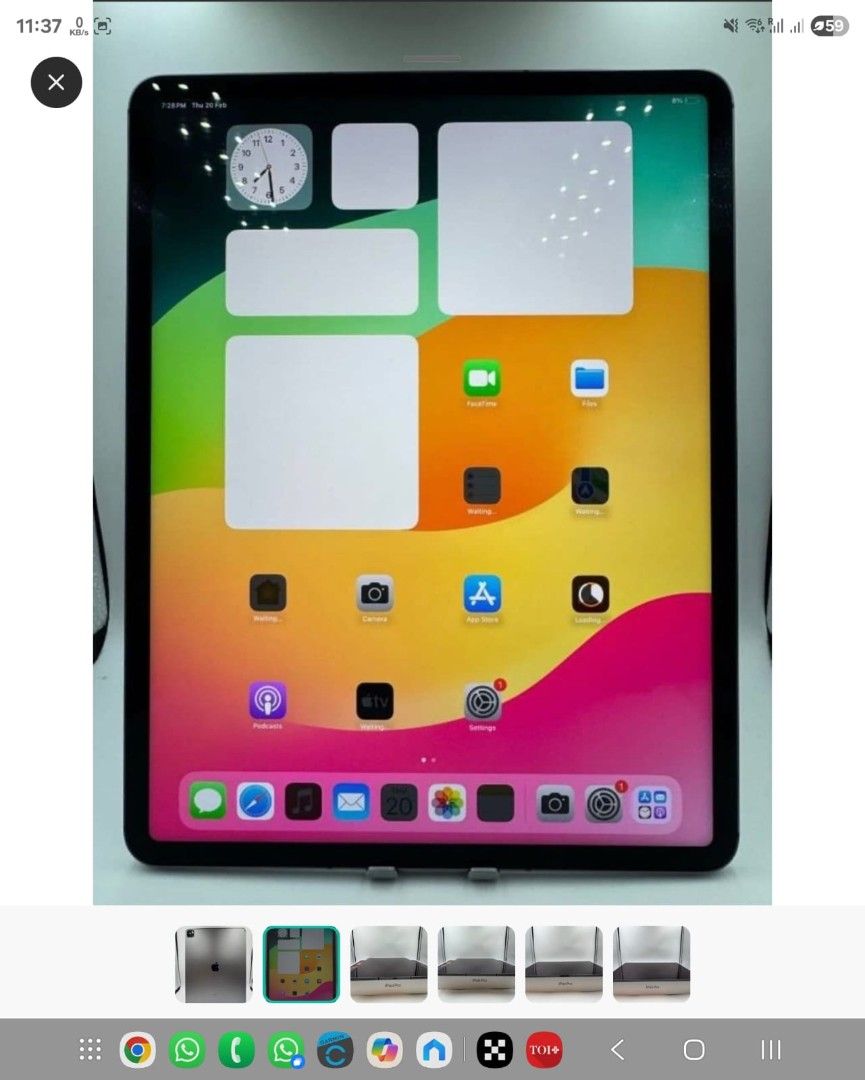 12.9 inch 5th Gen Grey 128GB, Mobile Phones & Gadgets, Tablets, iPad on Carousell