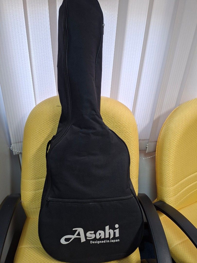 Asahi Acoustic Guitar with Case, Hobbies & Toys, Musical Instruments on ...