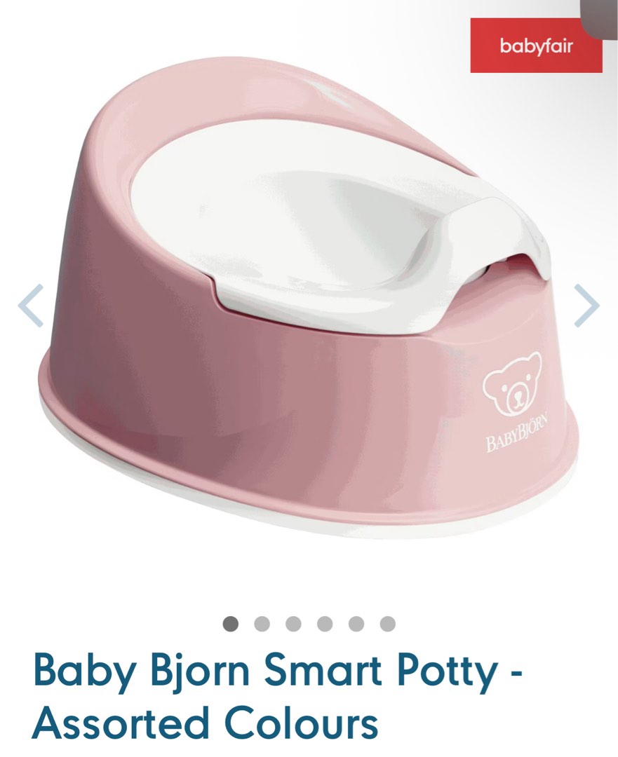 Baby bjorn smart potty in pink, Babies & Kids, Bathing & Changing ...