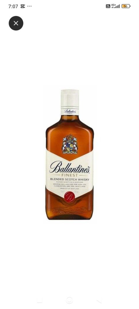 Ballantine's Finest Blended Scotch Whisky, Food & Drinks, Alcoholic ...