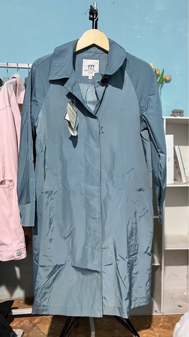 Coat parasut biruu (NO NEGO), Fesyen Wanita, Muslim Fashion, Gaun di ...