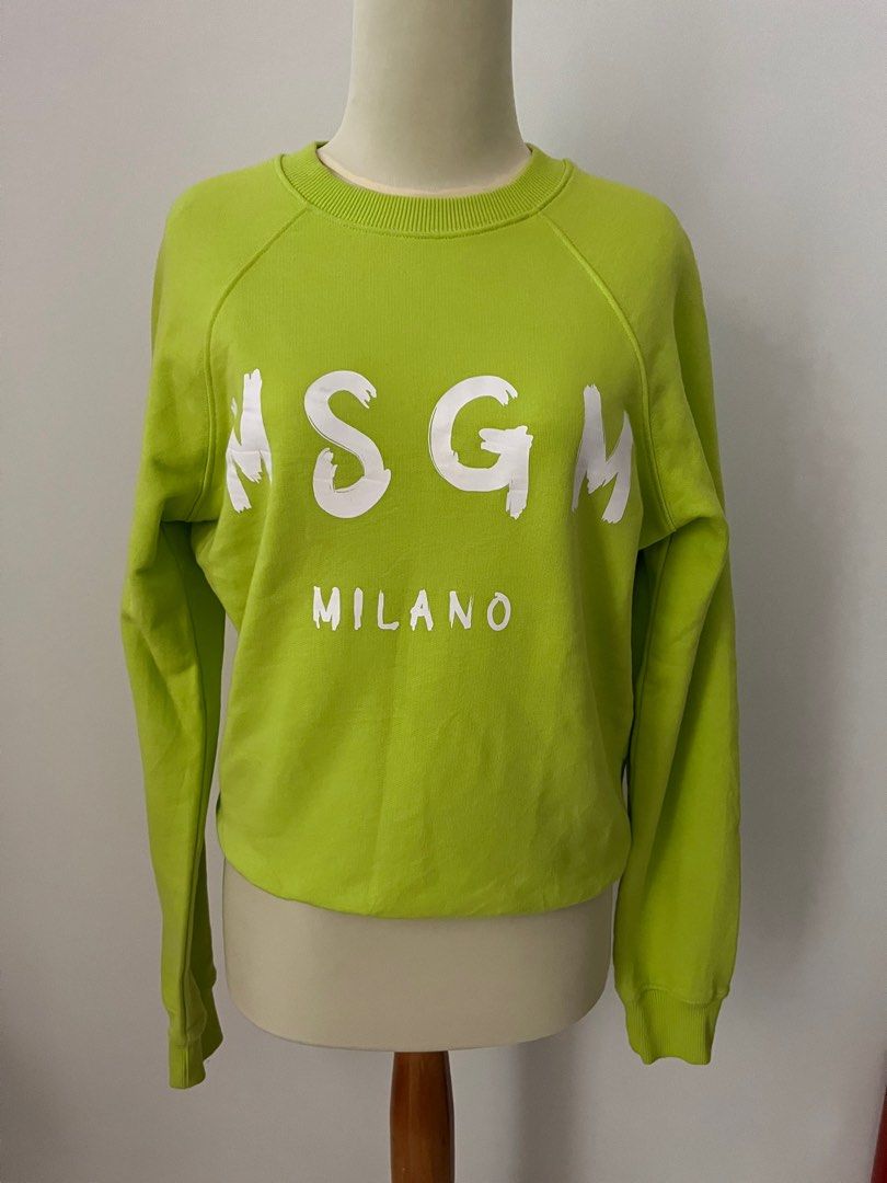 Crewneck MSGM Milano, Fesyen Wanita, Pakaian Wanita, Atasan di Carousell