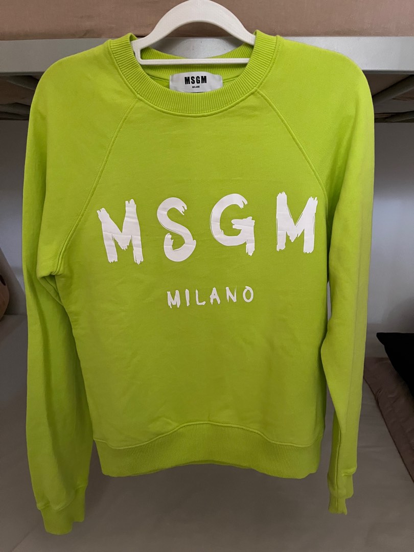 Crewneck MSGM Milano, Fesyen Wanita, Pakaian Wanita, Atasan di Carousell