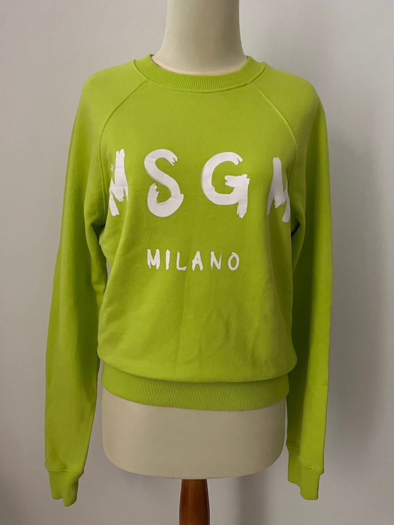 Crewneck MSGM Milano, Fesyen Wanita, Pakaian Wanita, Atasan di Carousell