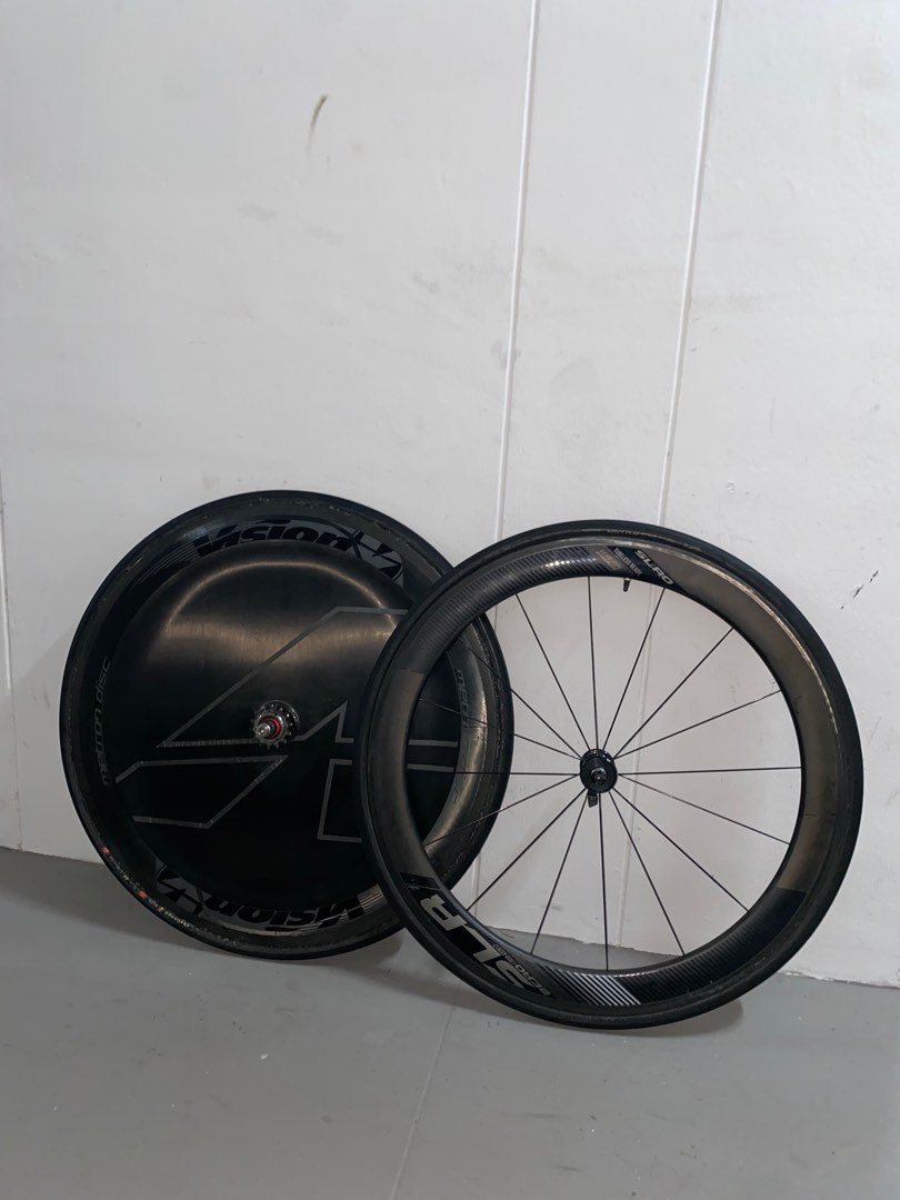 giant SLR 0 X vision metron disc carbon wheelset, Sports Equipment ...