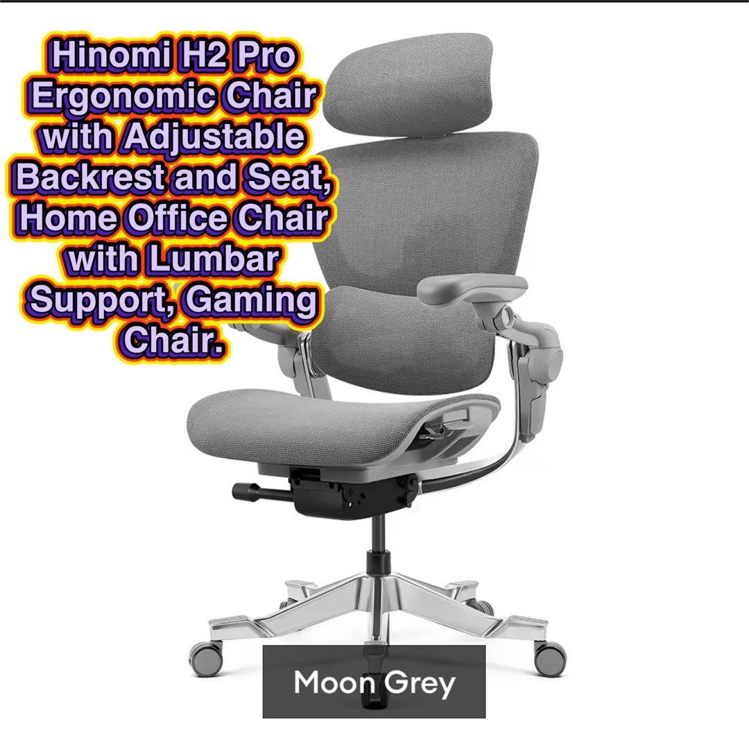 Hinomi H2 Pro Ergonomic Chair with Adjustable Backrest and Seat, Home ...