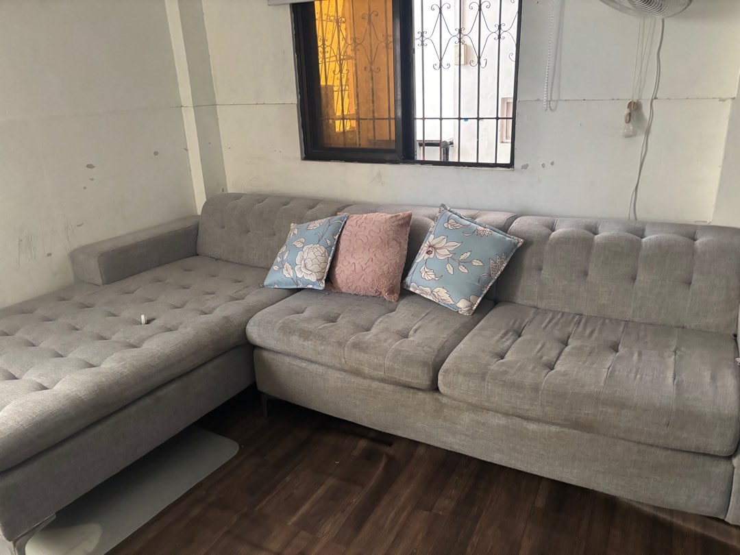 L shaped sofa SM HOME BRAND, Furniture & Home Living, Furniture, Sofas on Carousell