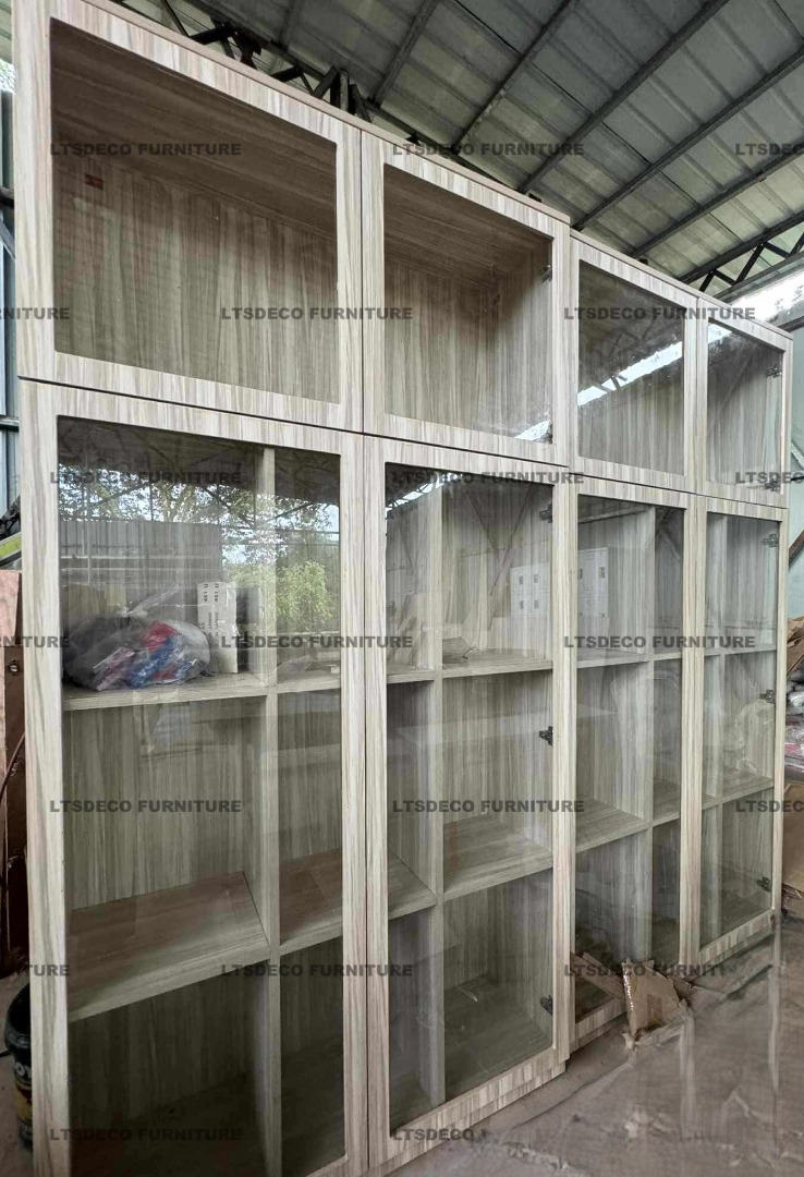 LAMINATED CABINET WITH GLASS DOOR OFFICE PARTITION FURNITURES ...