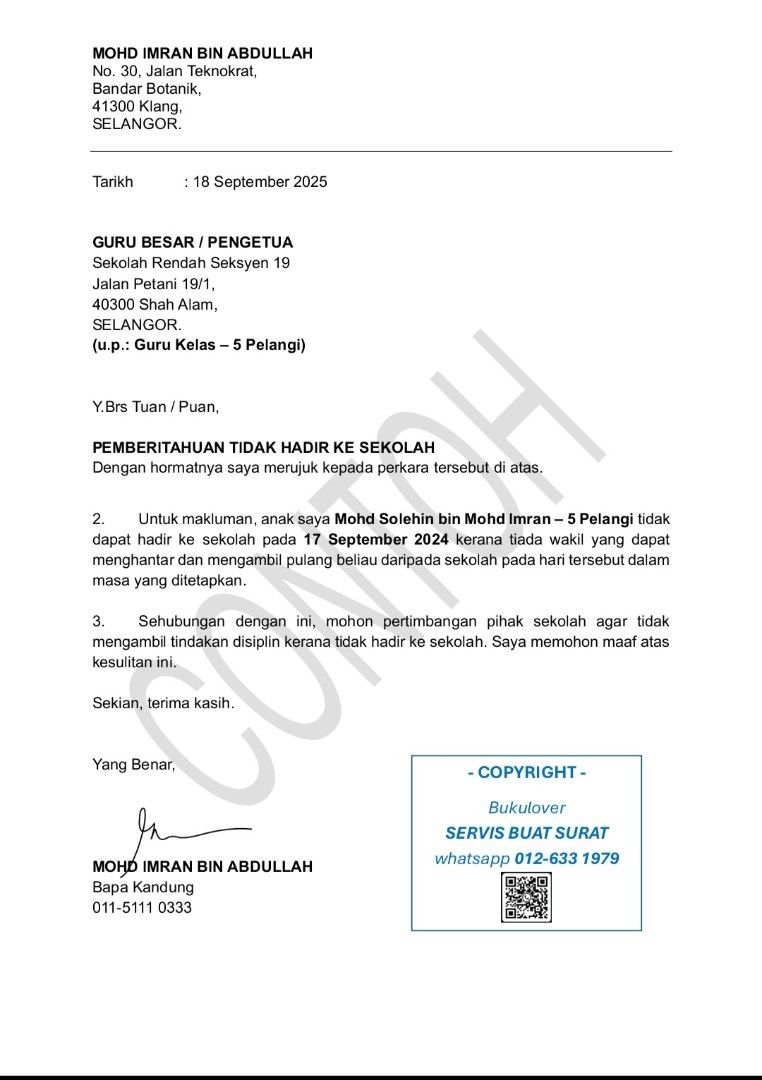 SERVIS BUAT SURAT RASMI - Pelbagai Surat, Hobbies & Toys, Stationery ...