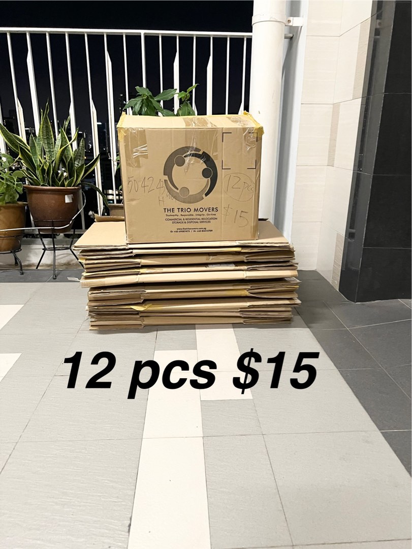 Moving house boxes large huge big storage warehouse cardboard 12 pcs for $15, Furniture & Home ...
