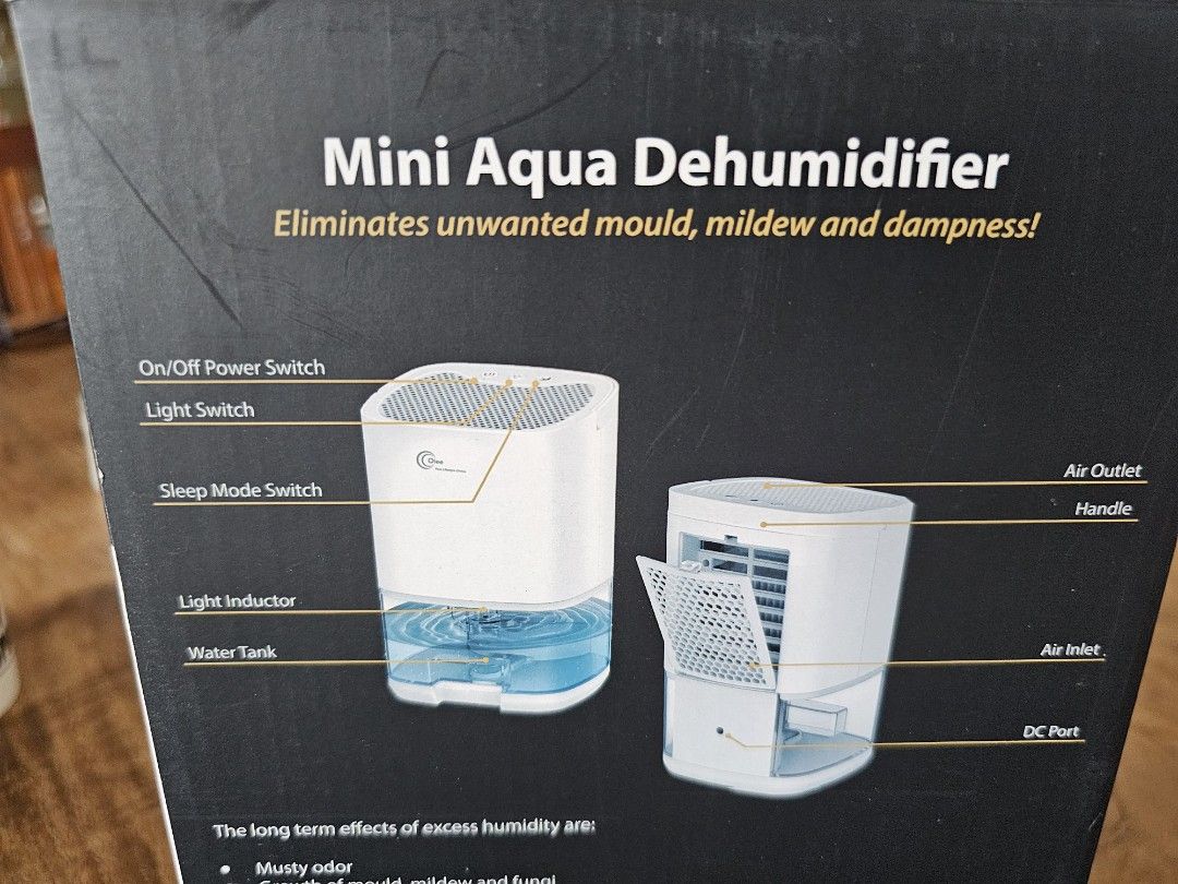 Olee Mini Aqua Dehumidifier - Used Once, TV & Home Appliances, Air ...