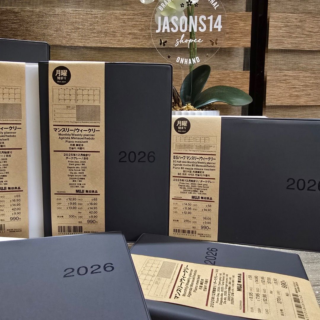 Original Muji 2026 VINYL Cover Monthly / Weekly Planner, Hobbies & Toys ...