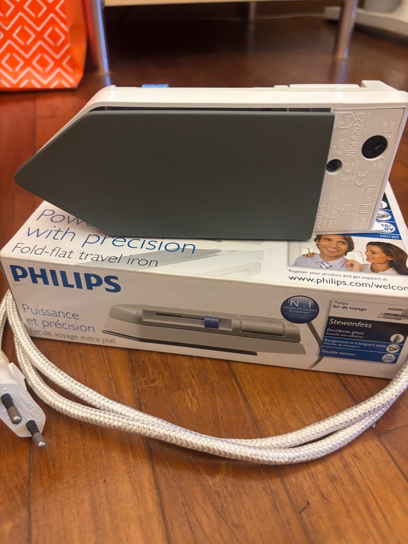 Philips Stewardess Fold-Flat Travel Iron, TV & Home Appliances, Irons ...
