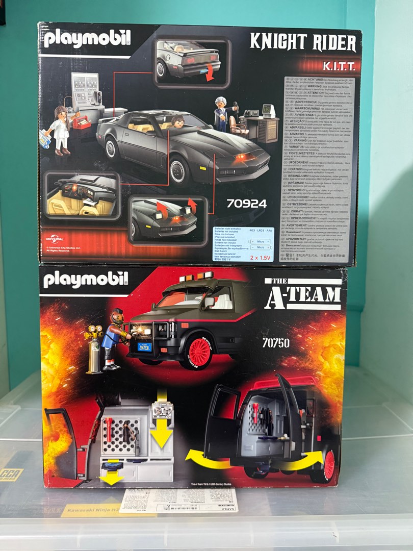 Playmobil Knight Rider K.I.T.T. & A-Team Van Sets, Hobbies & Toys, Toys ...