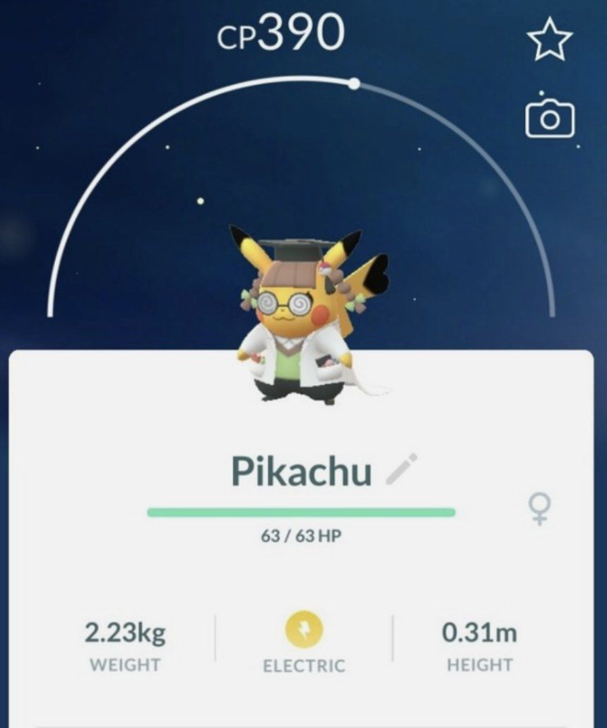 Pokemon Go Phd Pikachu Professor Event RARE, Video Gaming, Gaming ...
