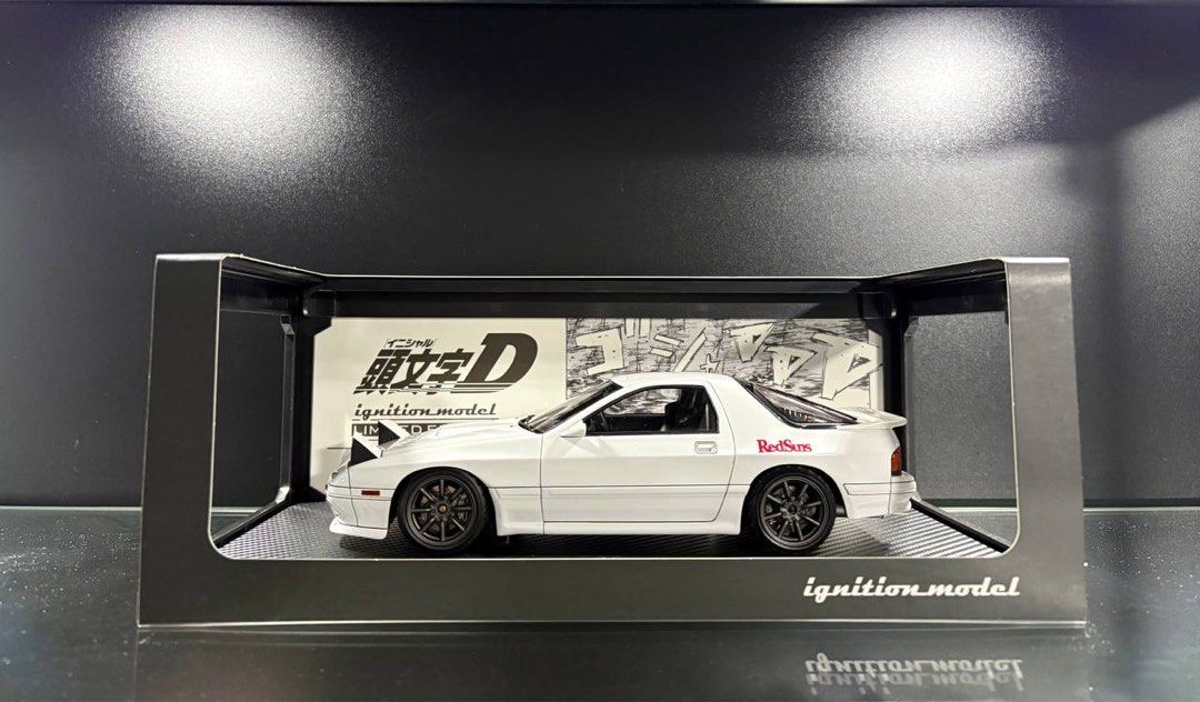 ‼️READ DESCRIPTION‼️ 1/18 Ignition Model Initial D Mazda Savanna RX-7 Infini FC3S Red Sun NOT ...
