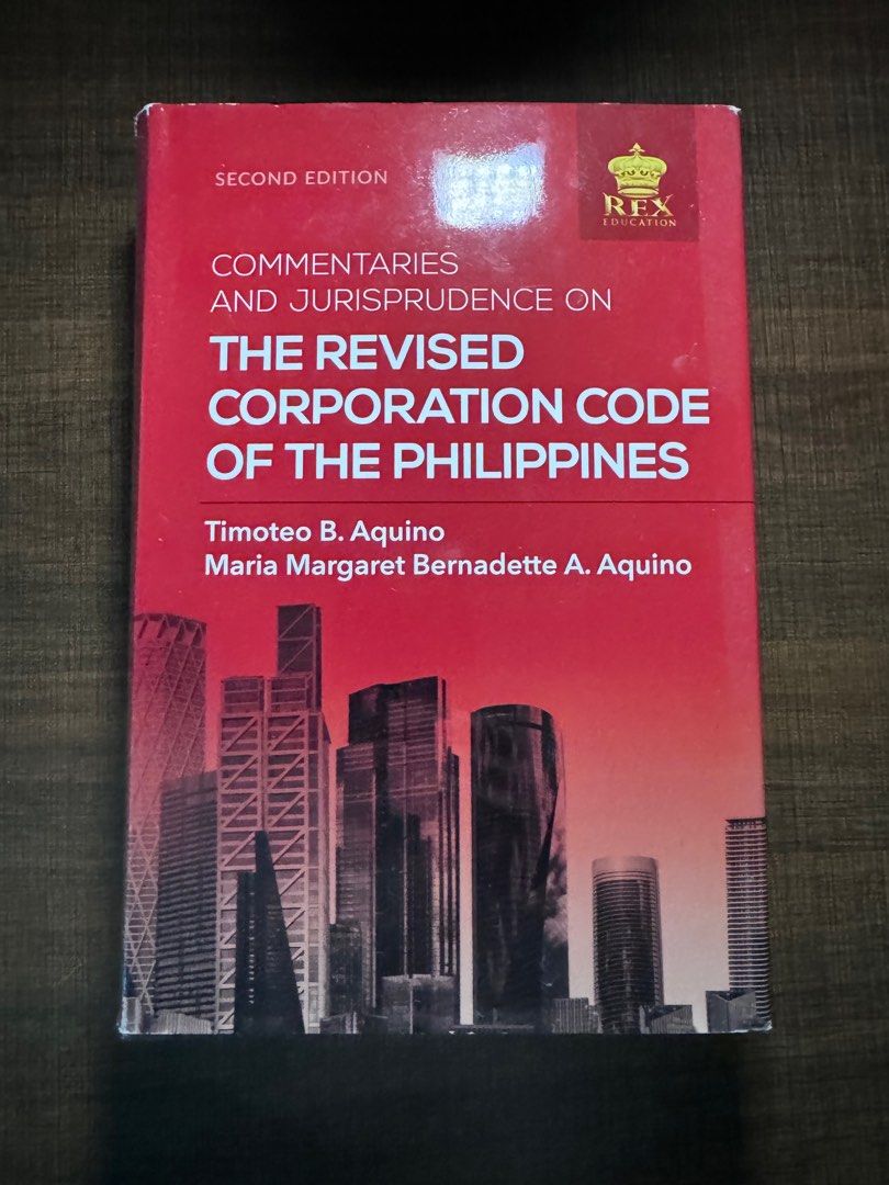 REVISED CORPORATION CODE OF THE PHILIPPINES AQUINO 2024, Hobbies & Toys ...