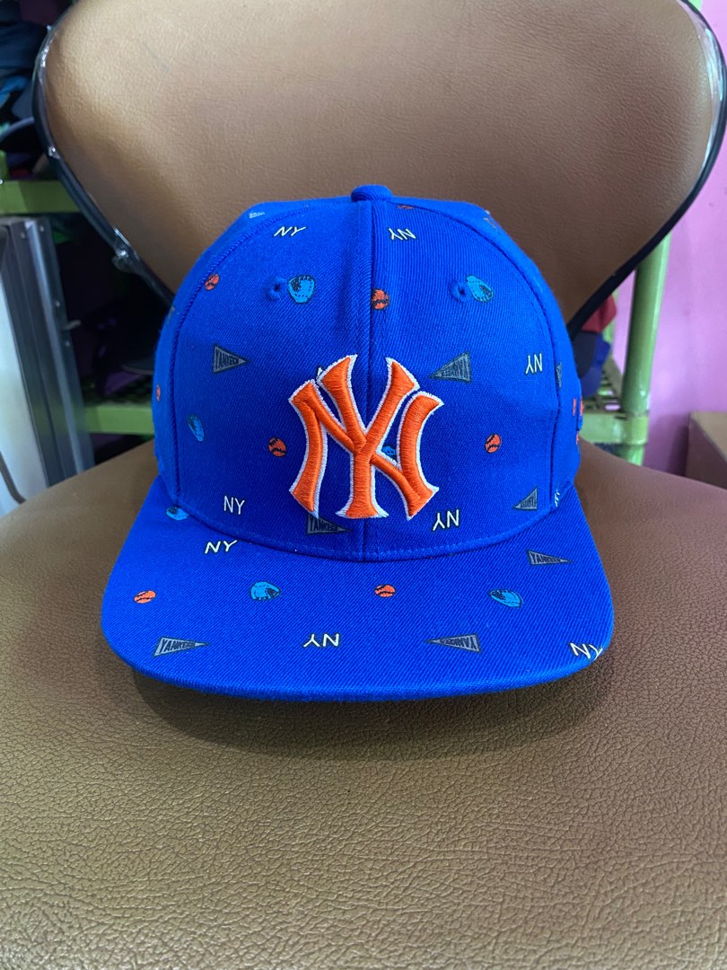 Snapback Mlb original biru big logo Ny, Fesyen Pria, Aksesoris, Topi di ...