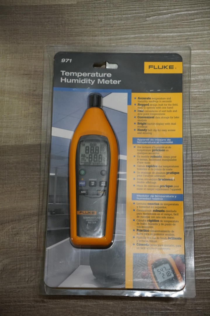 Temperature Humidity Meter (Fluke 971) - Original, Furniture & Home ...