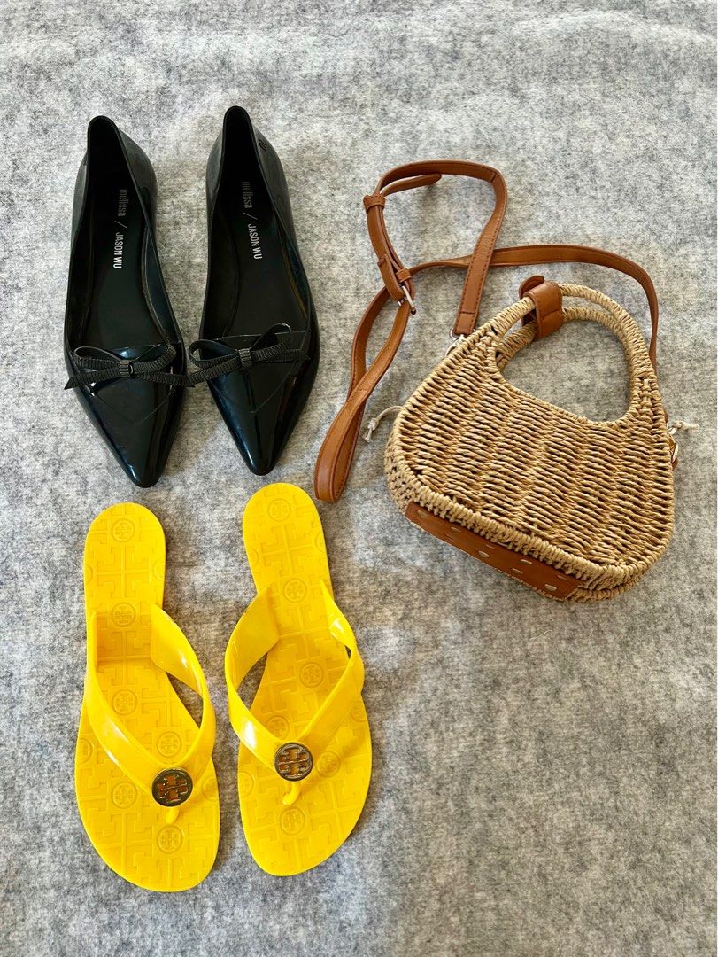 TORY BURCH THORA JELLY FLIP FLOPS SANDALS WITH FREE MELISSA x JASON WU ...