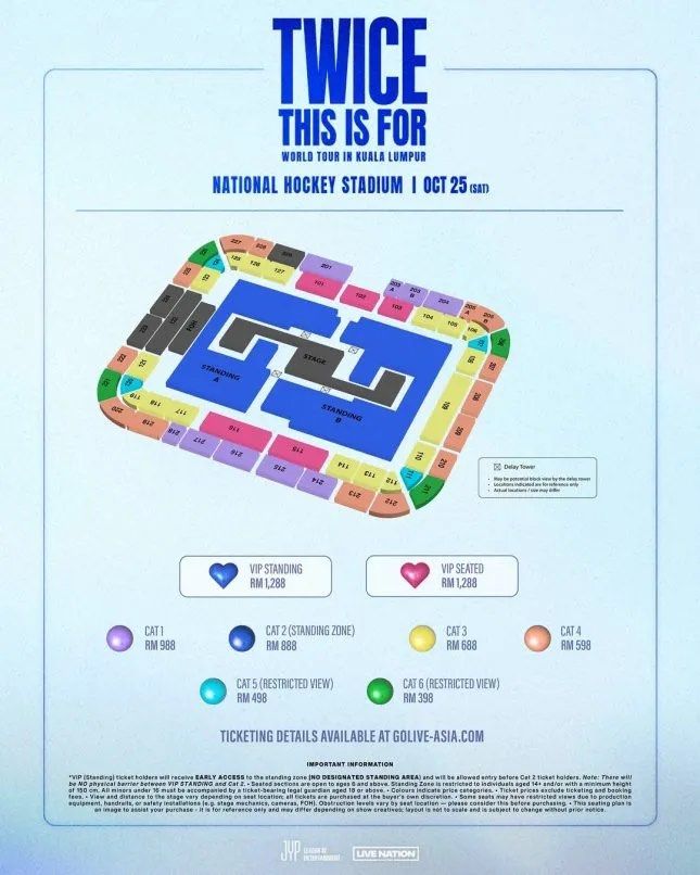 TWICE CAT3 TICKET KUALA LUMPUR MALAYSIA CONCERT 2025, Tickets ...