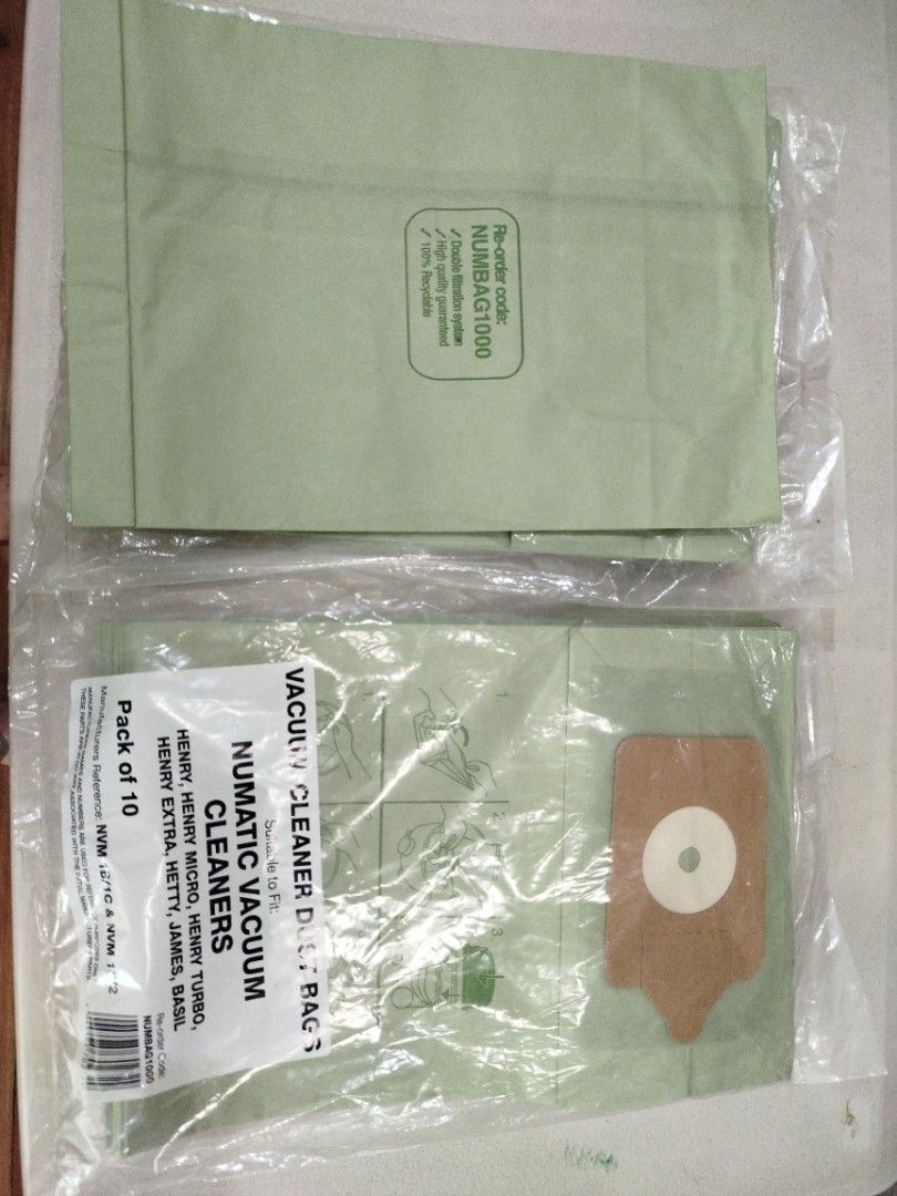 VACUUM CLEANER disposable DUST BAGS HENRY, HENRY MICRO, HENRY TURBO ...