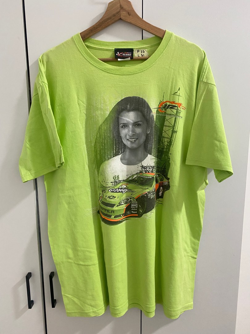 Vintage Nascar JR Motorsports Go Daddy Green T Shirt, Men's Fashion ...