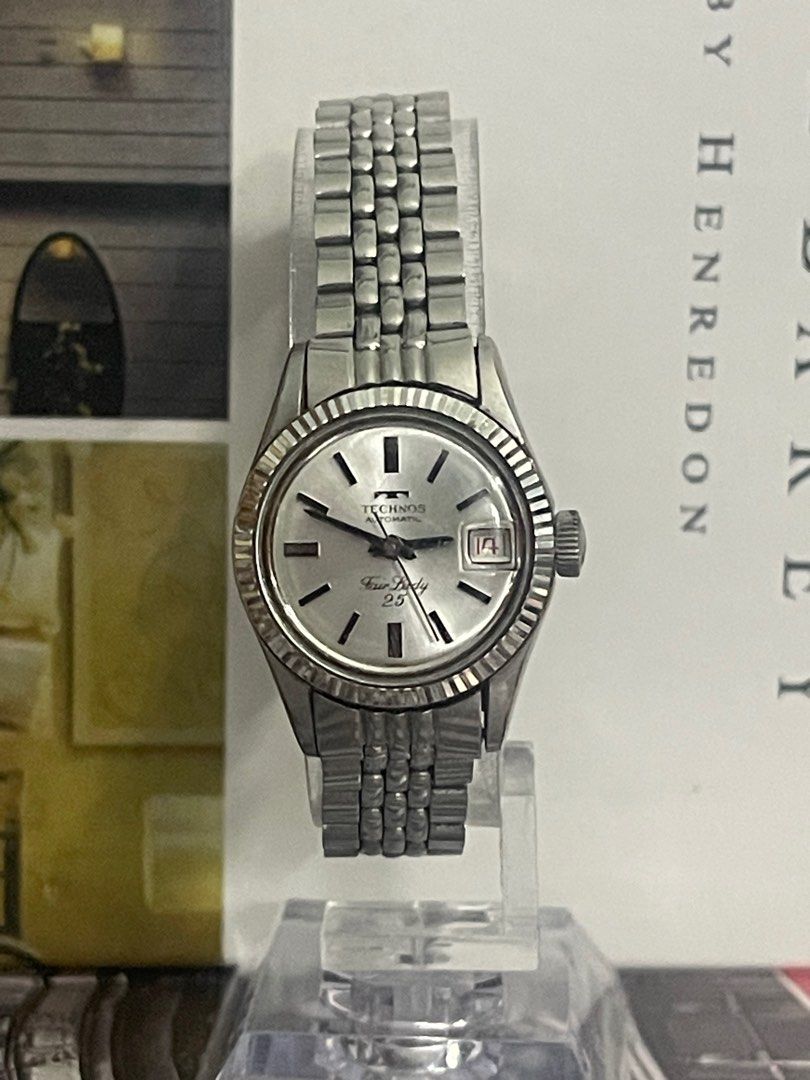 Vintage Swiss Technos Automatic Fair Lady 25 Date Watch, Women's ...