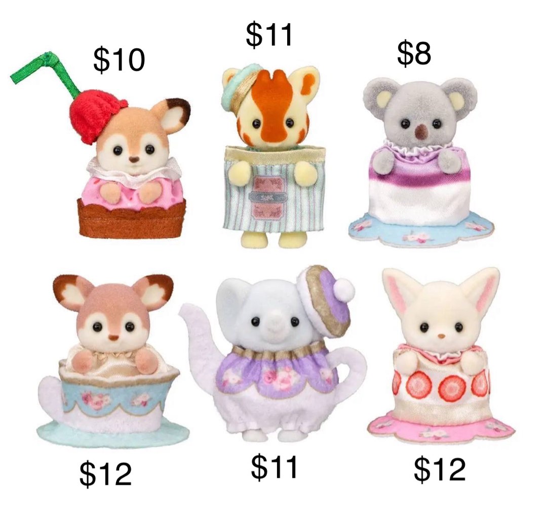 🍰🍓🍵🫖🫐 [New] 2025 October Sylvanian Families Blind Bag Series: Baby Tea ...
