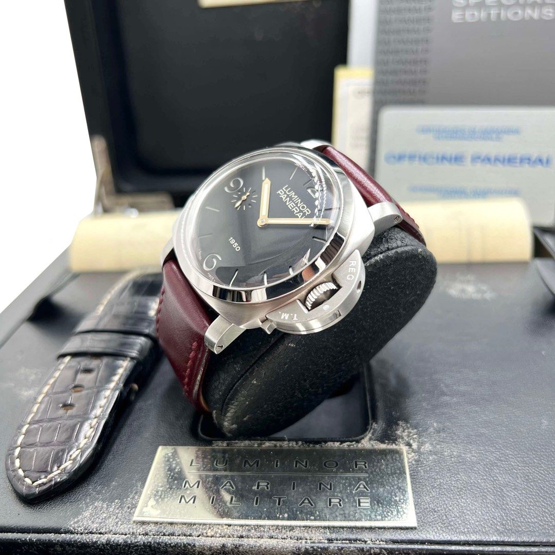 🔥 SUPER RARE Model🔥Panerai Luminor 1950 Pam 127 E 'Fiddy' With Receipt🧾 ...