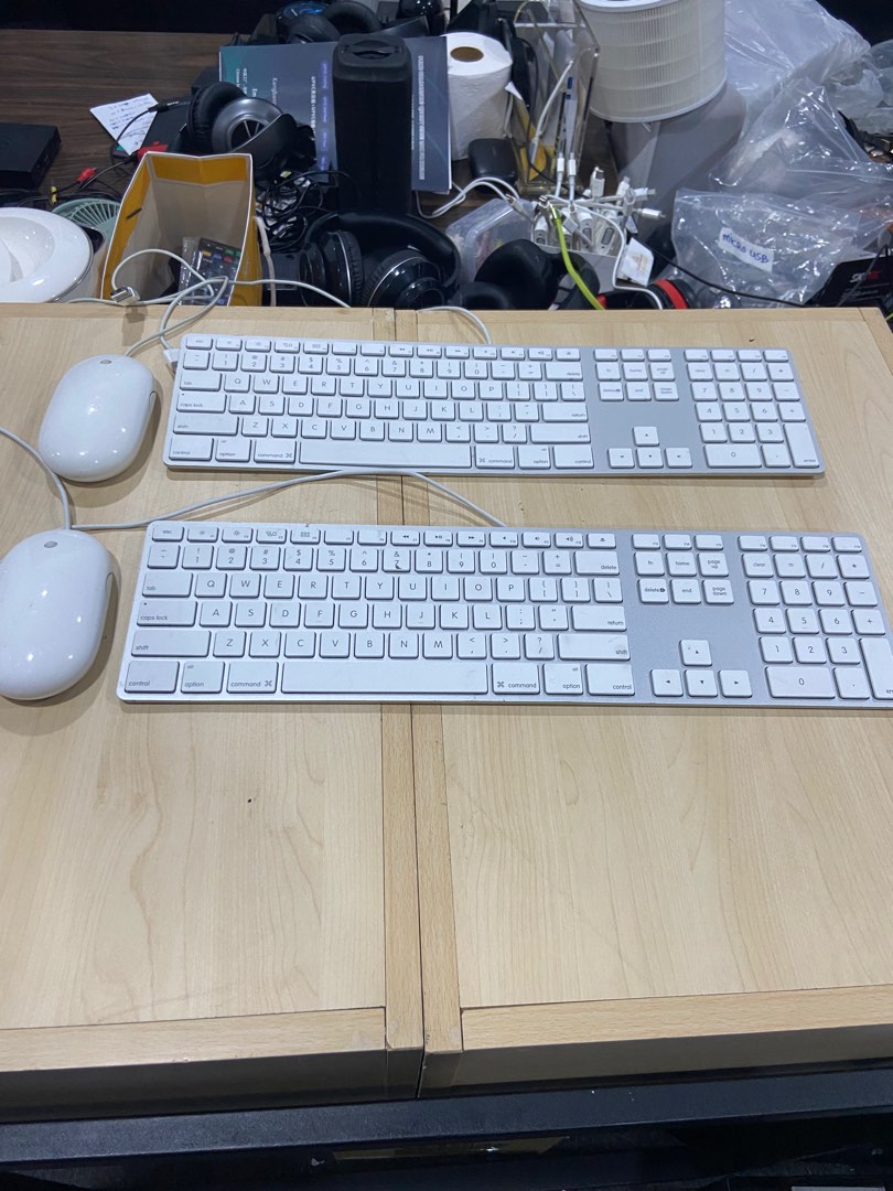 Apple wire Magic Keyboard and apple wire mouse, Computers & Tech ...