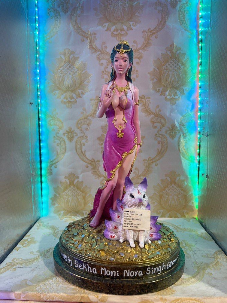 Big nine fox tail Bucha statues god Buddhist Buddha Buddhism thai ...