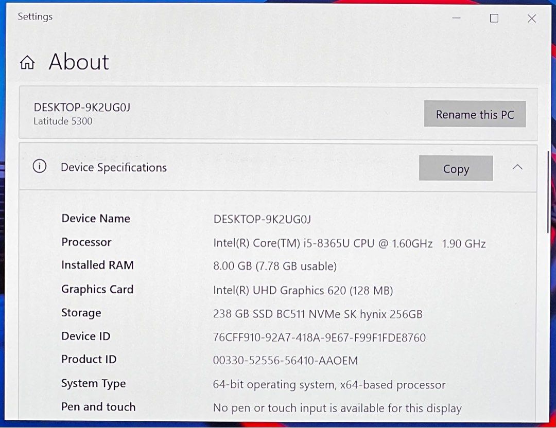 Dell Latitude Laptop i5 8GB RAM 256GB SSD, Computers & Tech, Laptops ...