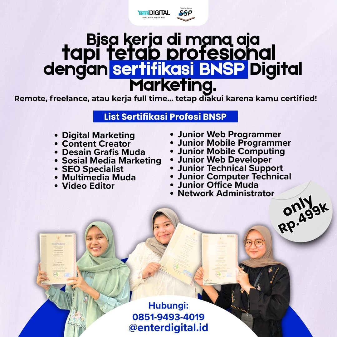 DIAKUI RESMI! Sertifikasi Digital Marketing Lsp Td Batu Bara, Serba ...