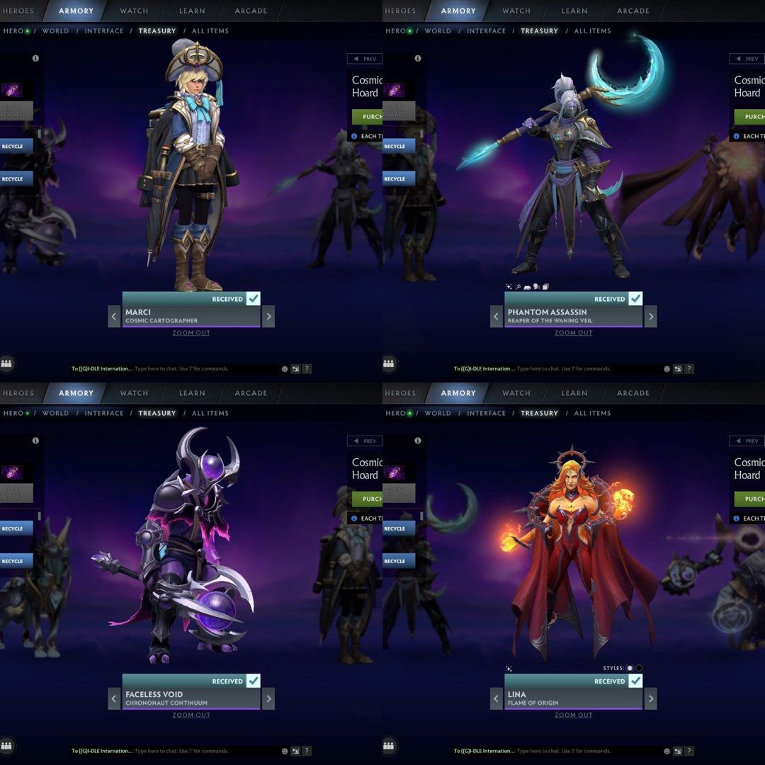Dota 2 Cosmic Heroes Hoard Sets, Video Gaming, Gaming Accessories, In ...