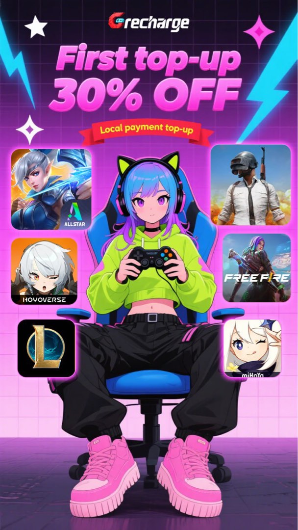 GRecharge First Top-up 33% OFF for MLBB, Announcements on Carousell