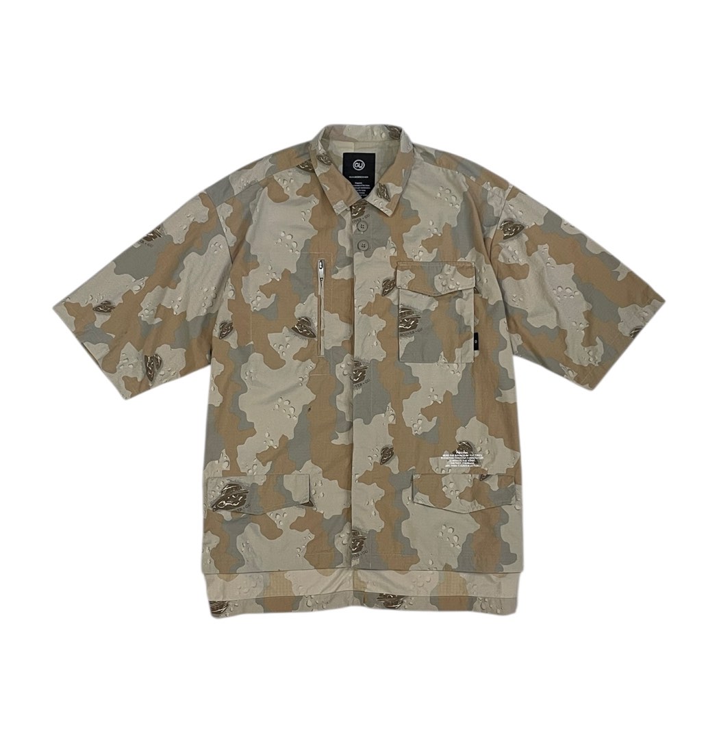 GU x Undercover camo military oversized shirt, Men's Fashion, Tops ...