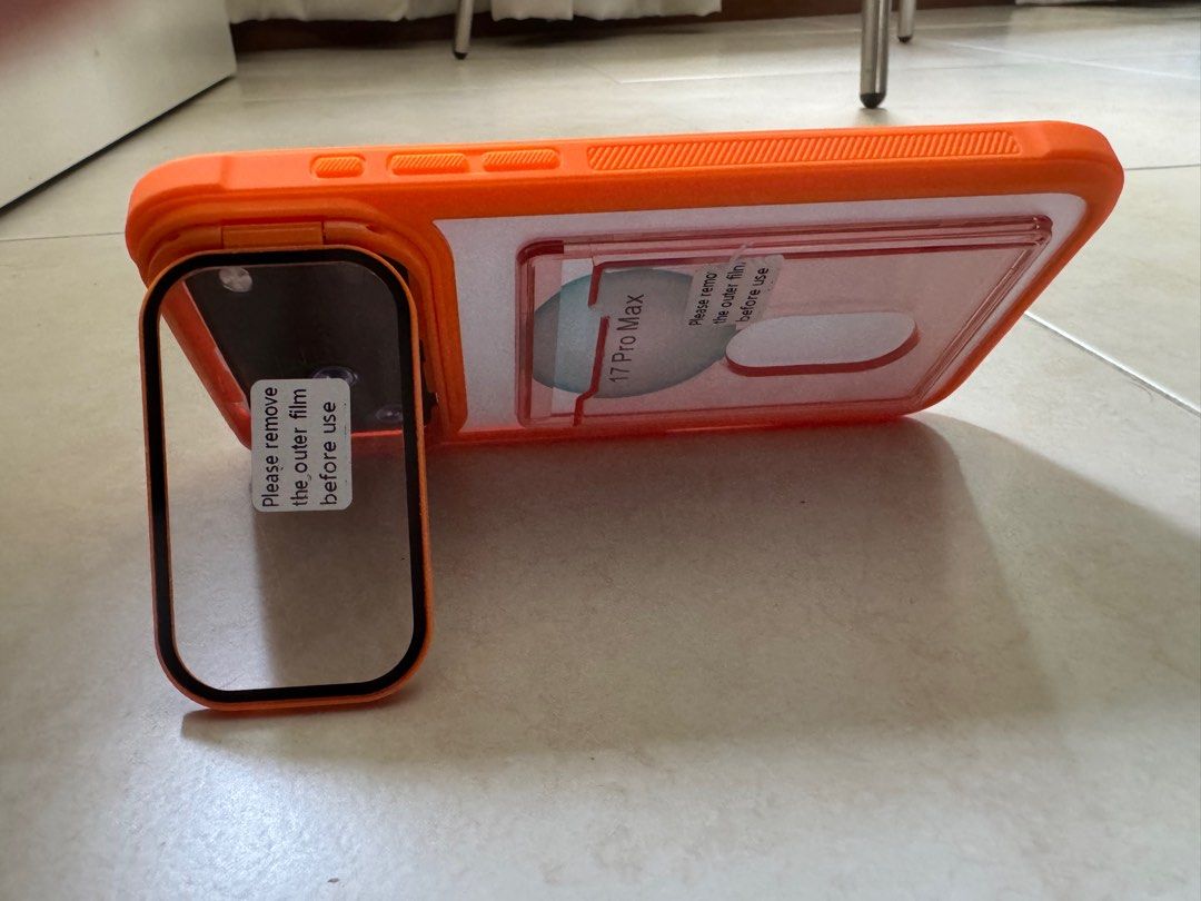 iPhone 17 Pro Max Case Orange with back card holder , Mobile Phones & Gadgets, Mobile & Gadget ...