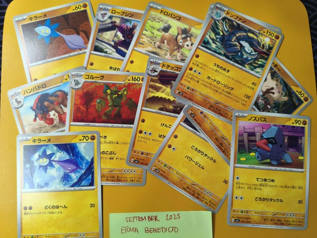 Japanese Fighting Type Pokemon Cards Random 5 pcs per Pack, Hobbies ...
